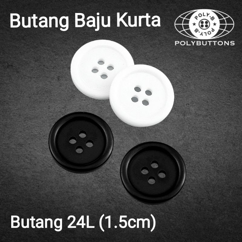 POLYBUTTONS Butang Baju Kurta 1.5cm Coat Button Butang Uniform Butang ...