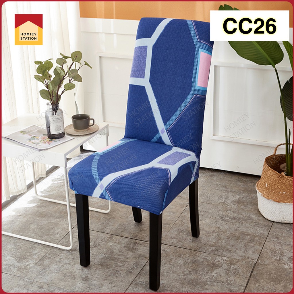 Dining Chair Cover Sarung Kerusi Chair Cover Corak Stretch Elastic ...