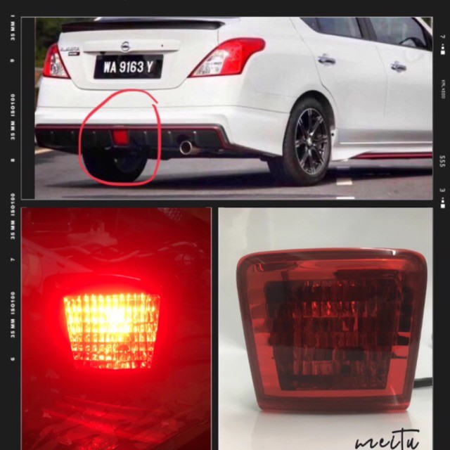Nissan Almera 2011-2020 Rear Bumper Reflector For Nismo Body Kit ...