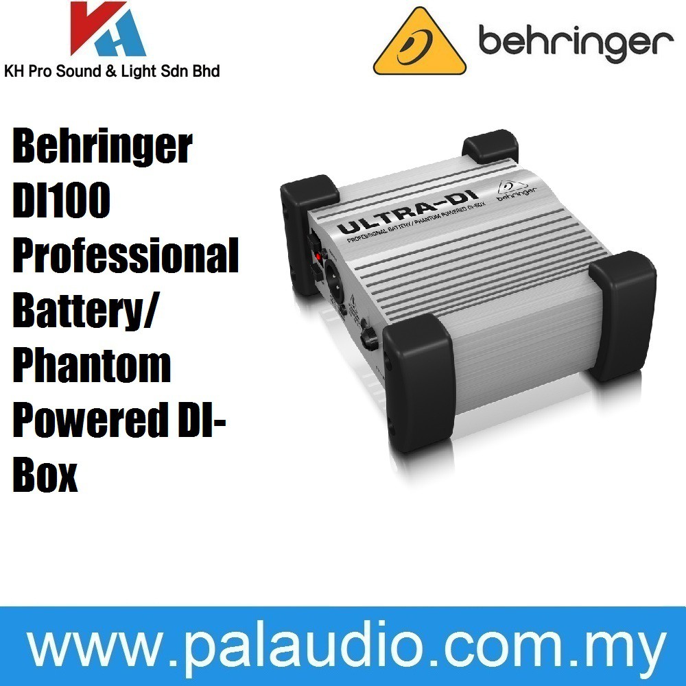 Behringer DI100 Professional Battery/Phantom Powered DI-Box | Shopee ...