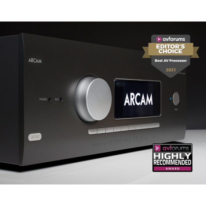 Arcam AV40 Surround Sound AV Processor, 4K, 9.1.6Ch, Dirac, 5 Years ...