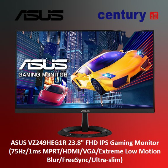 ASUS VZ249HEG1R 23.8" FHD IPS Gaming Monitor (75Hz/1ms MPRT/HDMI/VGA ...