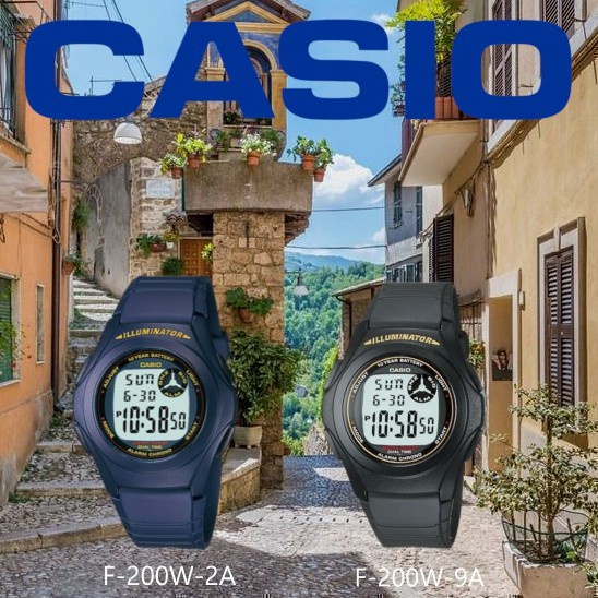 *𝟏𝟎𝟎% 𝐀𝐮𝐭𝐡𝐞𝐧𝐭𝐢𝐜* CASIO GENERAL F-200W-1A / F-200W-2A / F-200W-9A DIGITAL MEN SPORTS WATCH ...