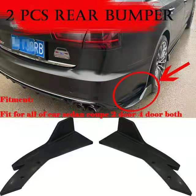 💥NEW STOCK💥REAR BUMPER DIFFUSER CAR BUMPER LIP GLOSS BLACK WINGS ANTI ...