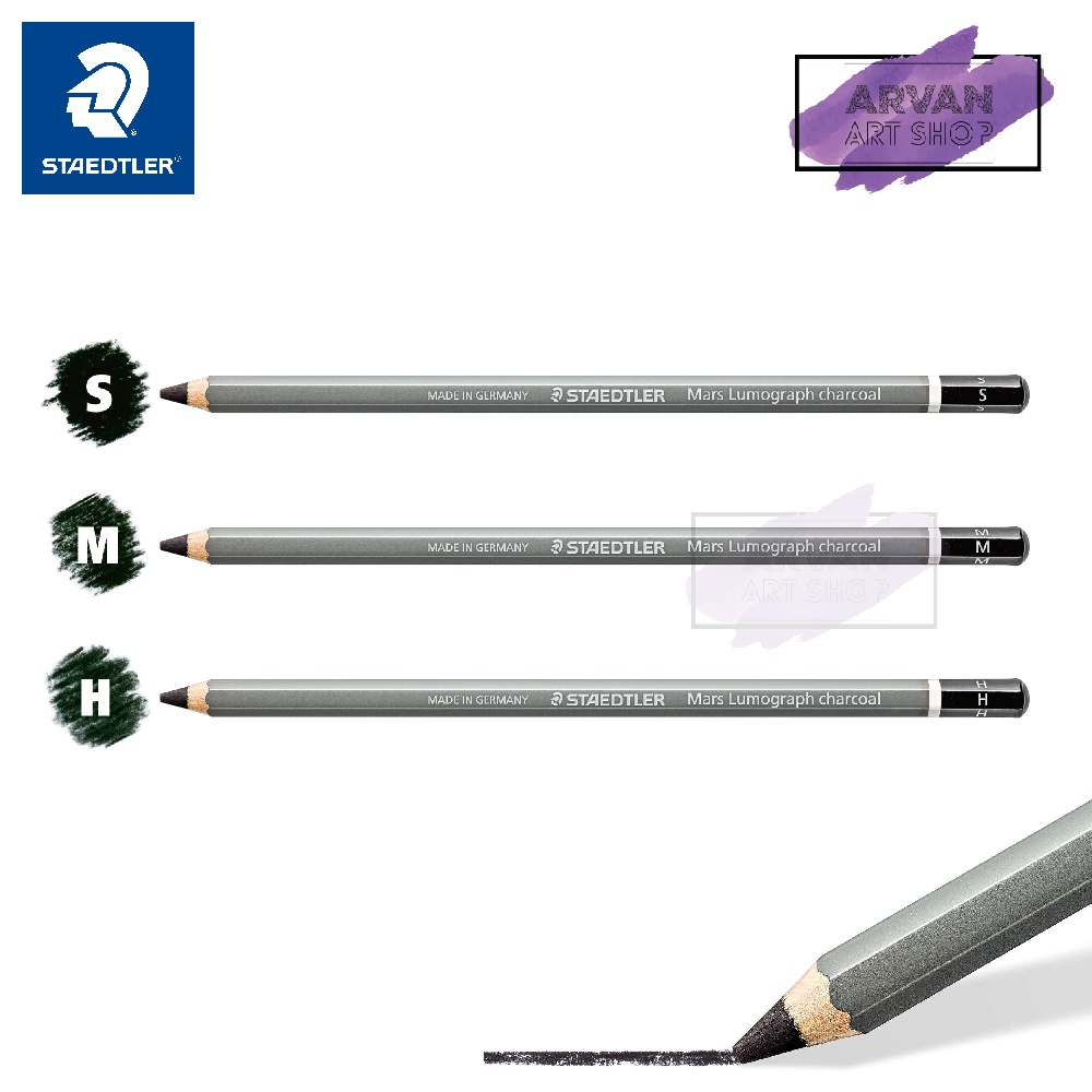 Staedtler Mars Lumograph Charcoal Pencil (Hard, Medium, Soft) | Shopee Malaysia