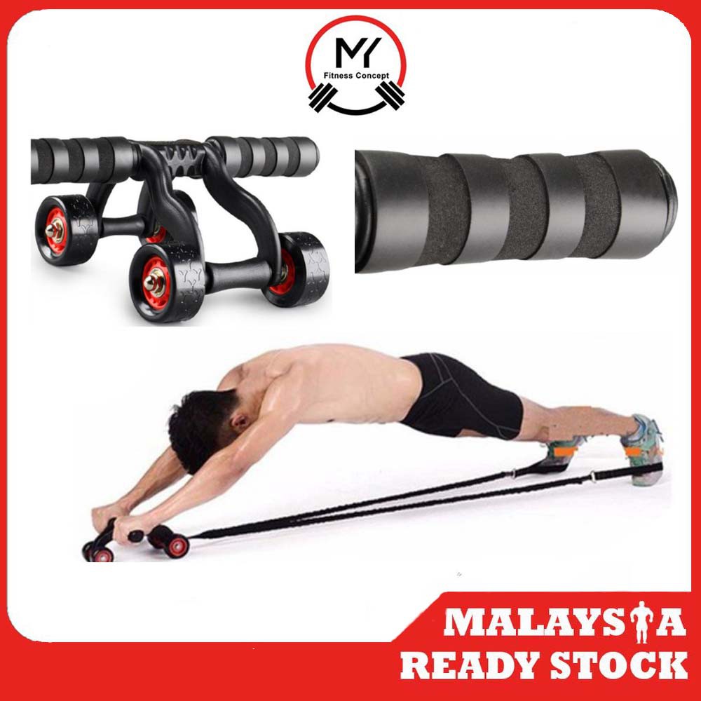 MY Fitness ABS Roller 4 Roda ABS Roller 4 Wheel Abdominal Exercise Gym ...