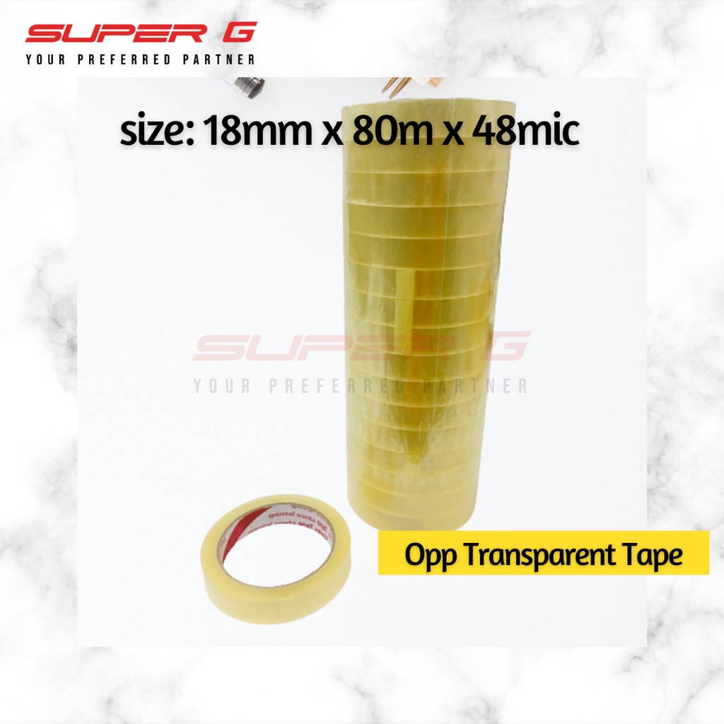 Opp Transparent Tape 18mm x 80m x 48mic | Shopee Malaysia