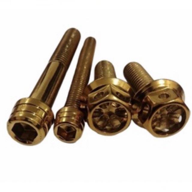 Probolt Gold Flower Bolts Honda Flower Monoblock Caliper Brekets for ...