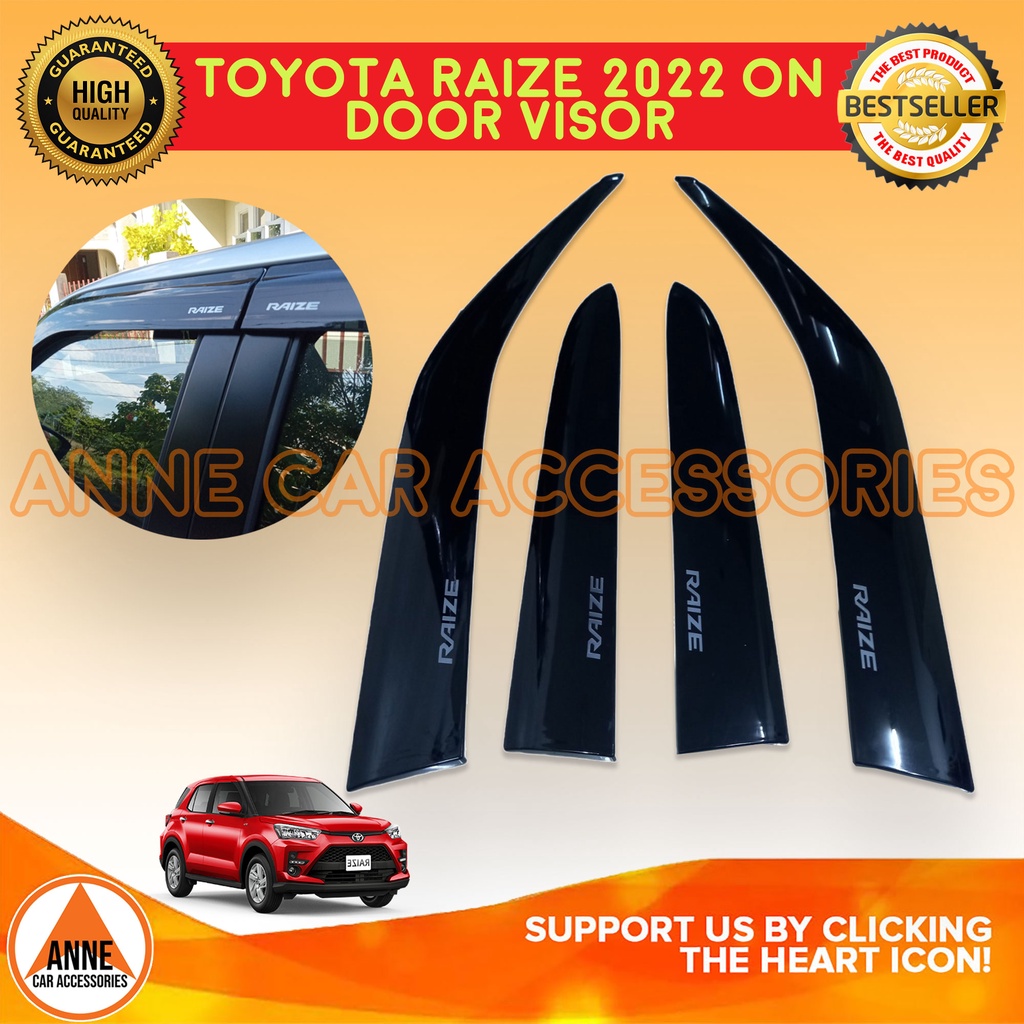 Premium Visor for Toyota Raize 2022 2023 OnwardsWindow Deflectors Rain ...
