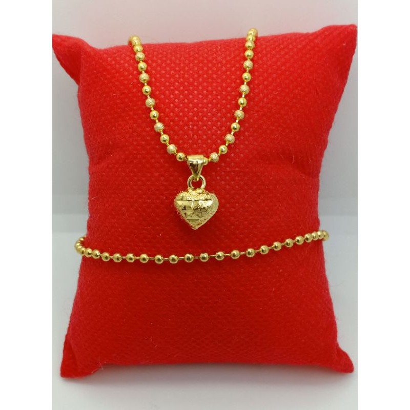 Emas Sadur Gelang Tangan Budak + Rantai Leher 45cm + loket Cop 916 ...