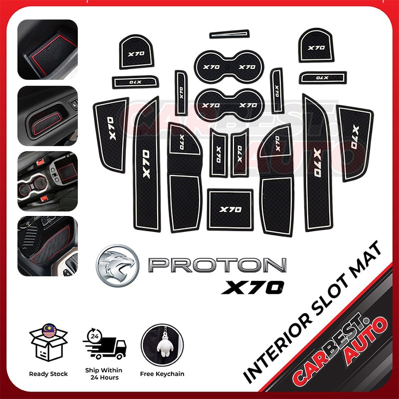 [NEW X70 LOGO] Proton X70 CKD CBU / Geely Atlas Interior Slot Mat ...