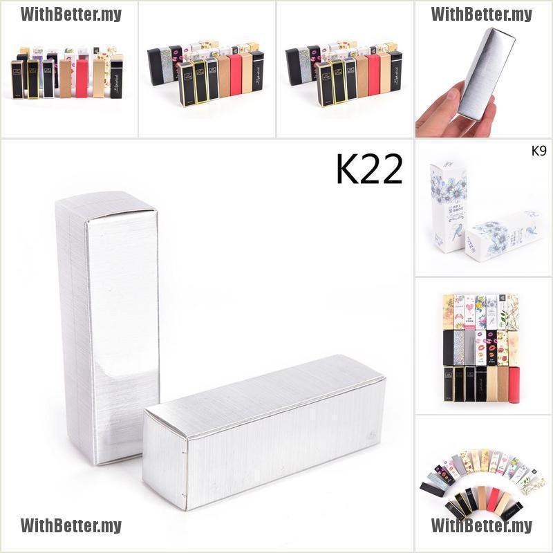 【Ready Stock+With】10Pcs Empty Lip Balm Tube Packaging Carton Box ...