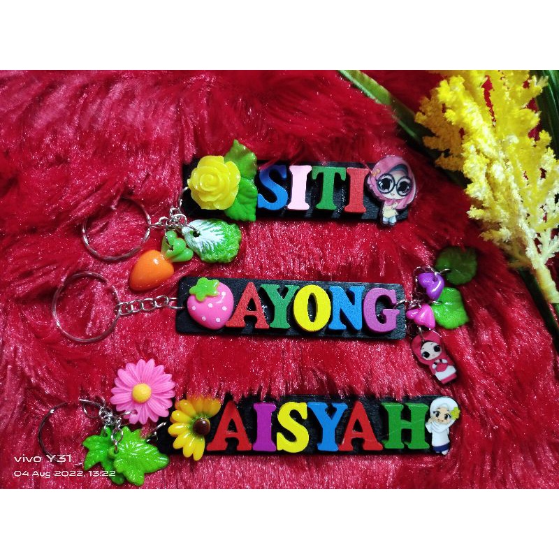 KEYCHAIN NAMA/KEYCHAIN KAYU | Shopee Malaysia
