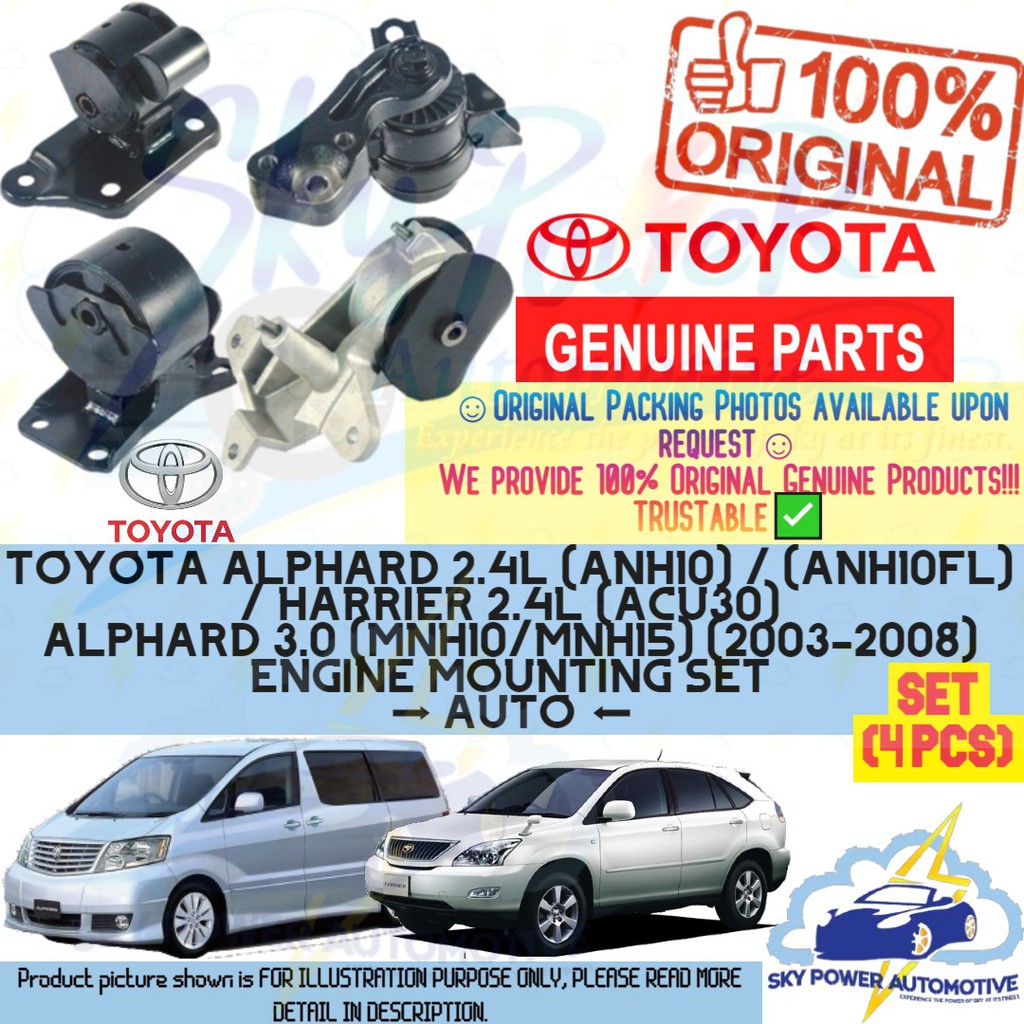 TOYOTA ALPHARD (ANH10/FL) 2.4 /HARRIER (ACU30) / (MNH10/15) 3.0 (AUTO ...