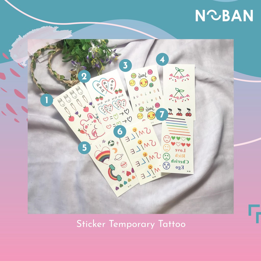 Temporary Tattoo Stickers 1 (part 1) | Shopee Malaysia
