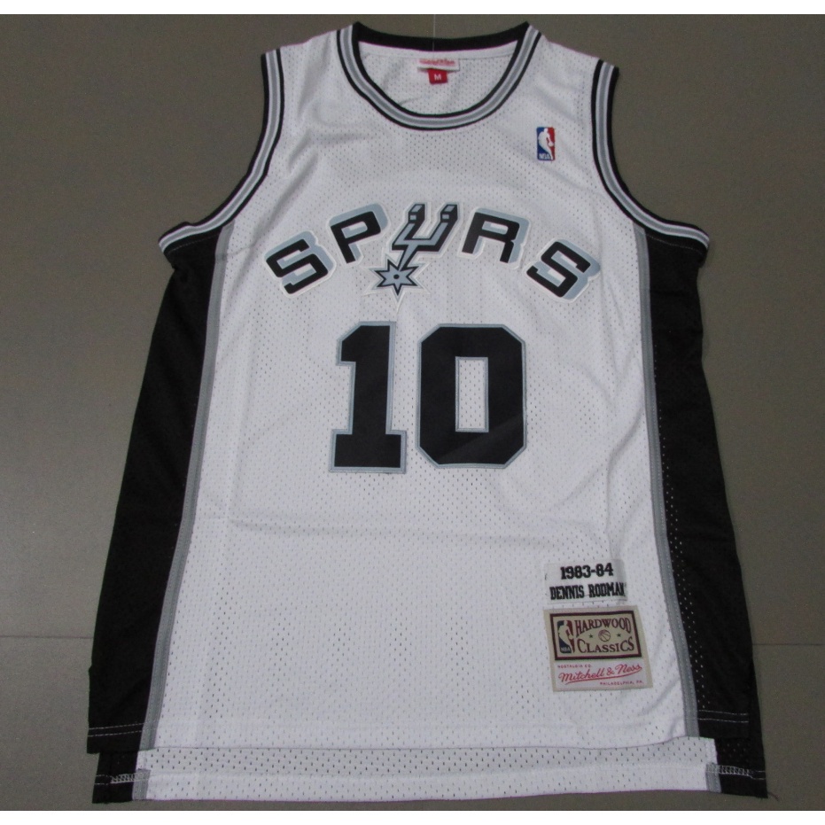 New NBA men’s San Antonio Spurs #10 Dennis Rodman retro embroidery ...
