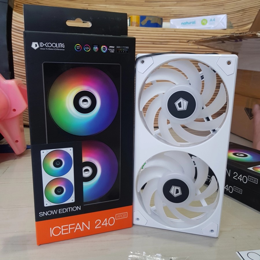 Id-cooling ICEFAN 240 ARGB SNOW PWM Fan | Shopee Malaysia