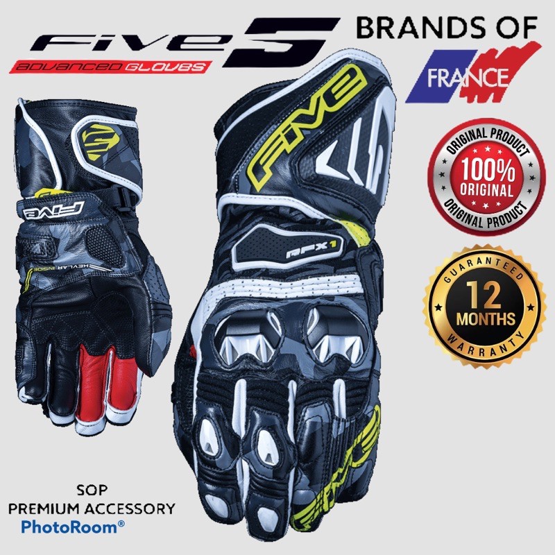 FIVE5 RFX 1 REPLICA RIDING GLOVE RACING GLOVE FIVE 5 MOTOCYCLE GLOVE ...