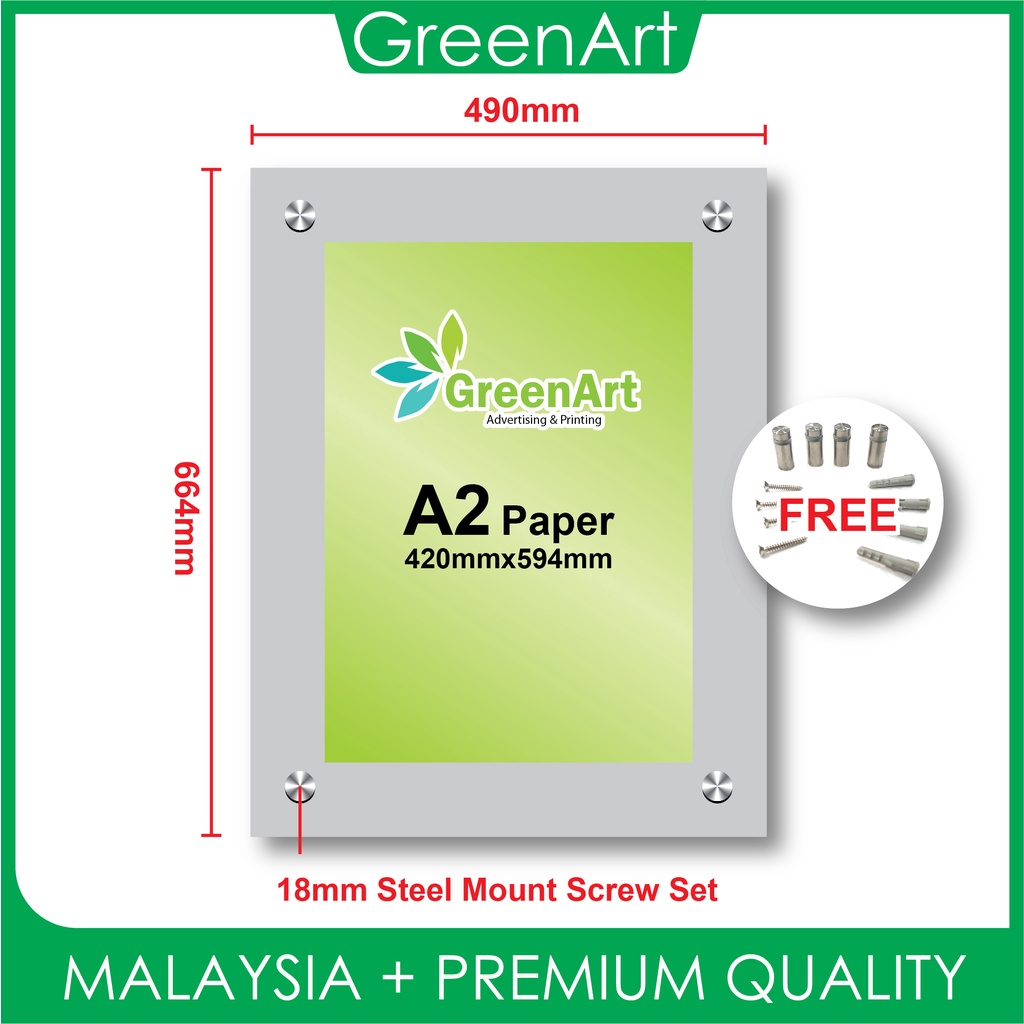 A2 Casting Acrylic Poster frame Acrylic Sandwich with laser cut Cystal ...