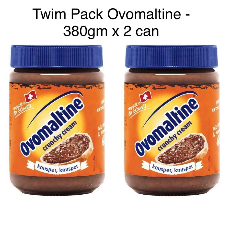Ovomaltine Crunchy Cream Spread Twin pack 380g x 2 can | Shopee Malaysia