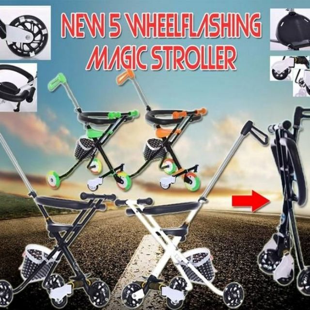 MAGIC STROLLER WITH BASKET ( 5 WHEEL + FENCE ) | Shopee Malaysia