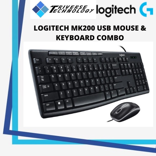 Logitech MK200 Media Keyboard + Mouse [Combo Set] | Shopee Malaysia