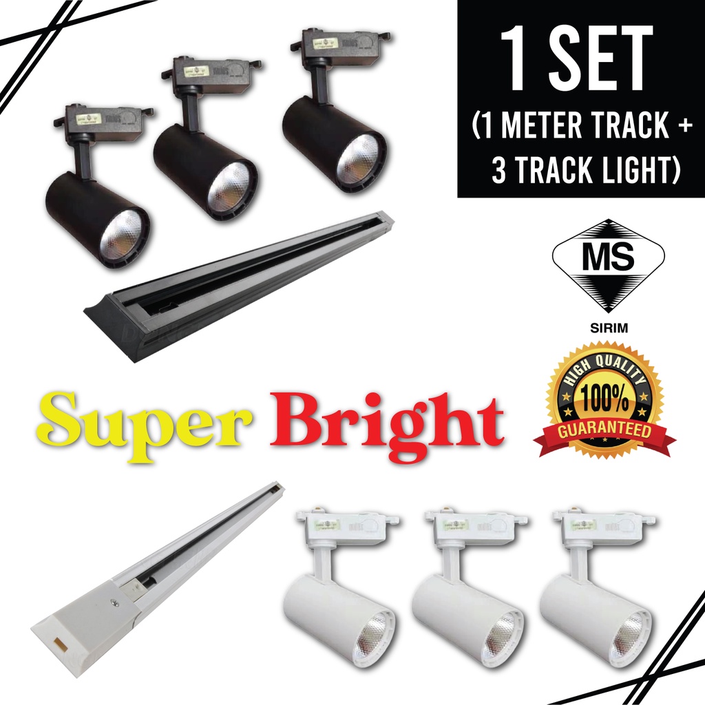 ECO Series Track Light 7W/12W Track Bar LED Ceiling Track Light Black ...