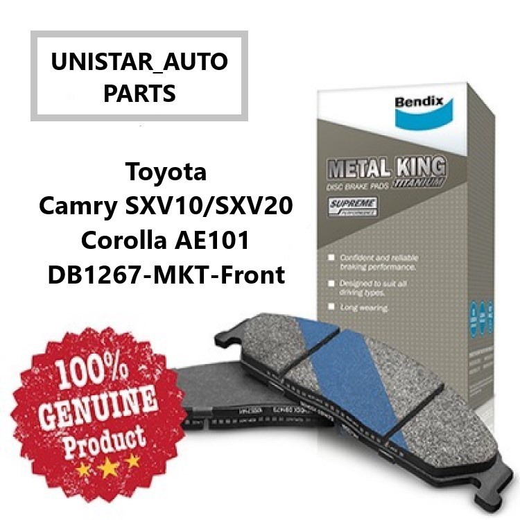 Original Bendix DB1267MKT Front Brake Pad - Toyota Camry SXV10 SXV20 ...