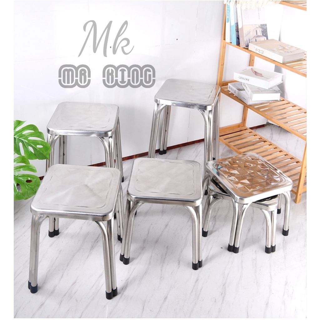 Stainless Steel Stool / Square / Outdoor Indoor Chair / Portable ...