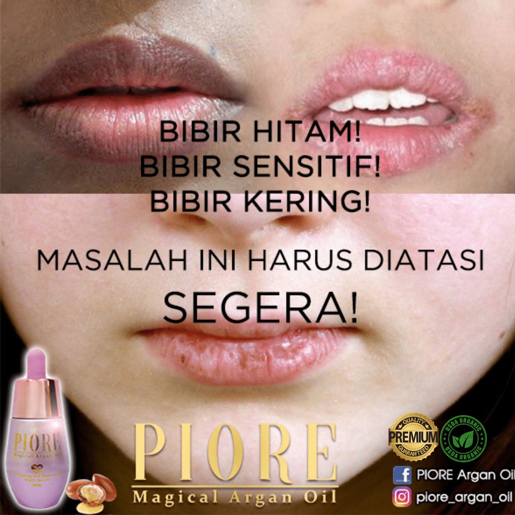 💥KEBABOOM💥🧡🧡ORIGINAL PIORE ARGAN OIL ASLI DARI MOROCCO🧡🧡 MASALAH BIBIR ...