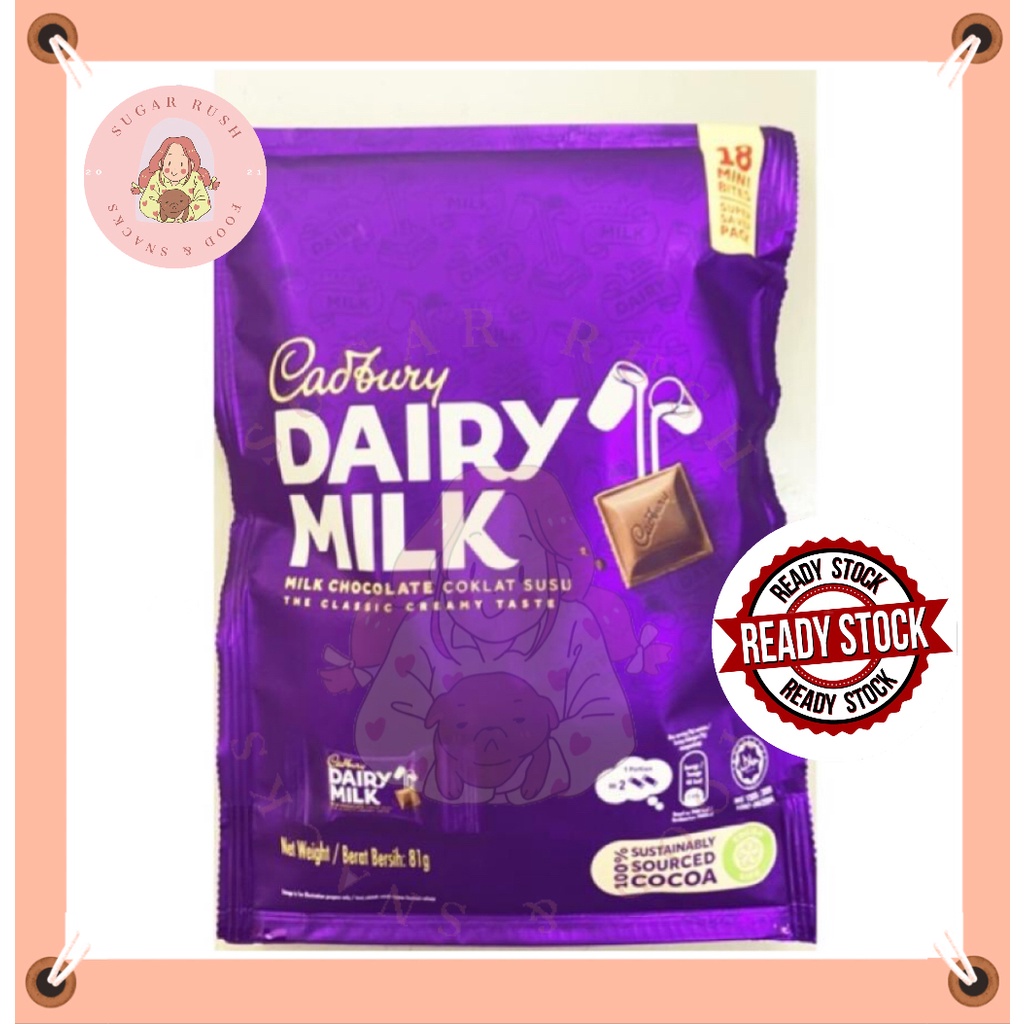 Cadbury Dairy Milk Chocolate Mini Bites Bag 81g Chocolate | Shopee Malaysia