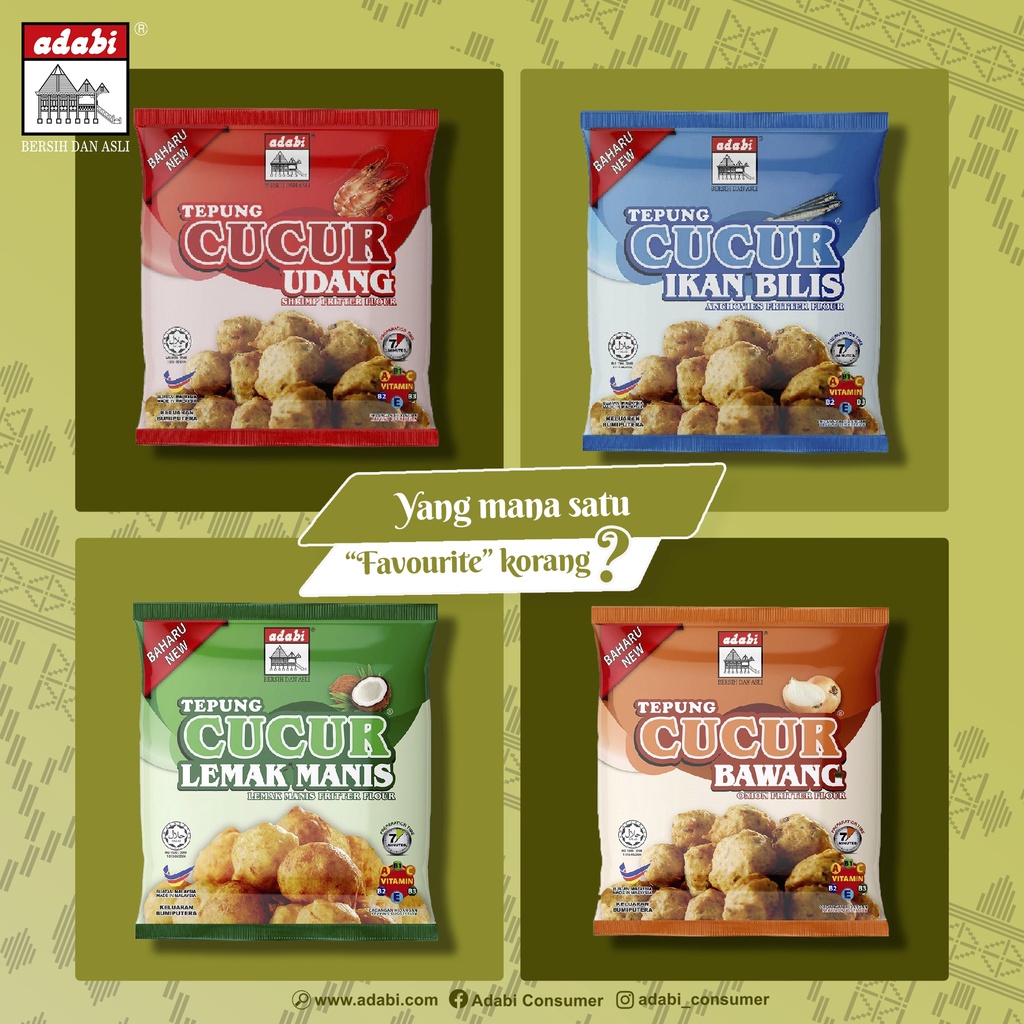 [NEW STOCK 2022] ADABI TEPUNG GORENG CUCUR BAWANG CUCUR UDANG CUCUR ...