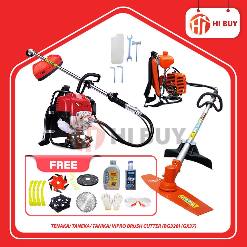 💕♦TANEKA BRUSH CUTTER (BG328) 2 STROKE/ VIPRO (4 STROKE) HEAVY DUTY ...