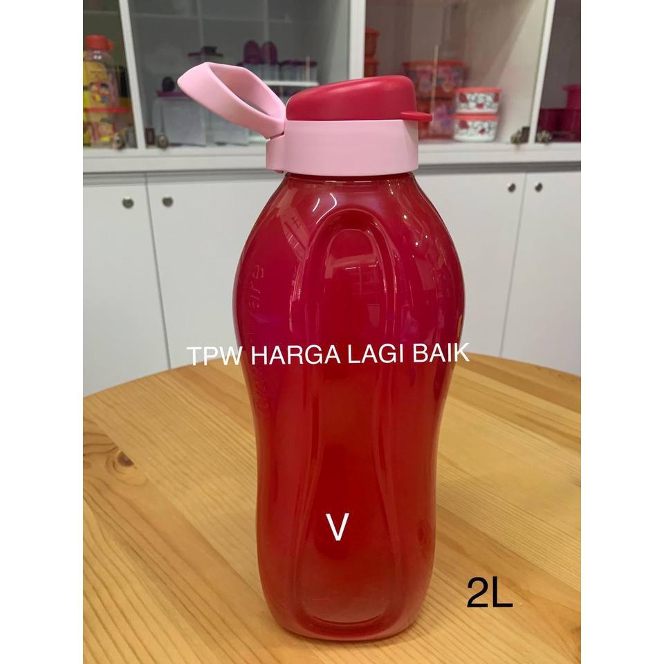 Tupperware Eco 2L Bottle With Handle / Botol / Bottol / Bottles / Bekas Air Minuman 2 Liter ...