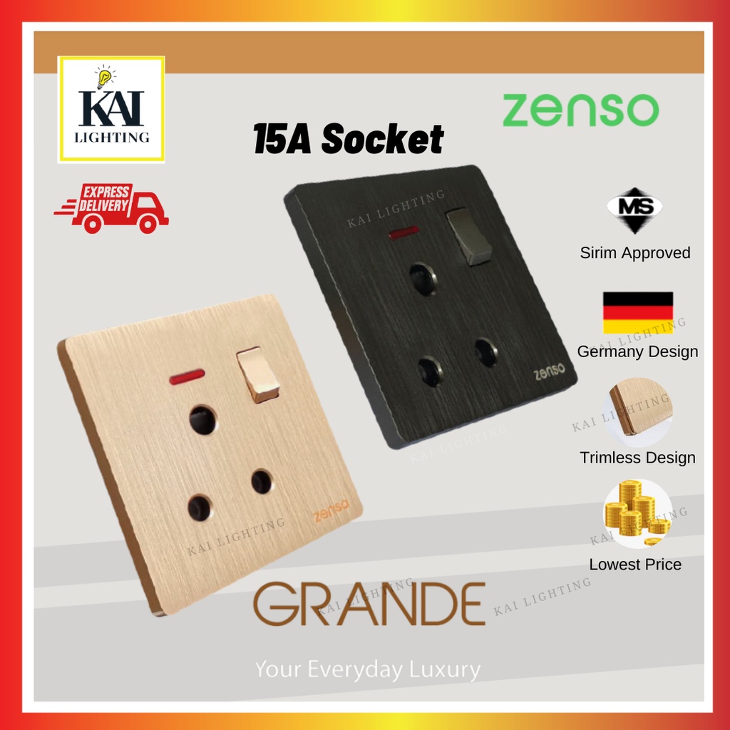 [SIRIM] Zenso Grande Socket and Wall Switch Slim Modern Switches Design ...