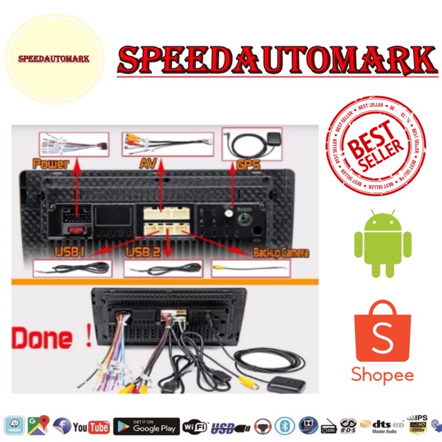 Android Player Connect 5pcs RCA Cable USB Slot GPS Antenna | Shopee ...