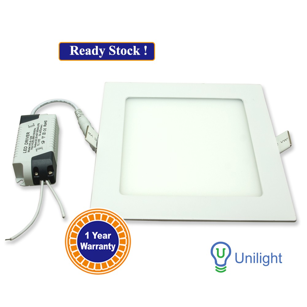 LED Square 8 inch 18W Panellight Downlight Ceiling Light Lamp (White ...