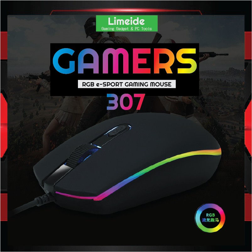 Limeide GTX300 Wired Gaming Keyboard and Mouse Set with LED Color ...