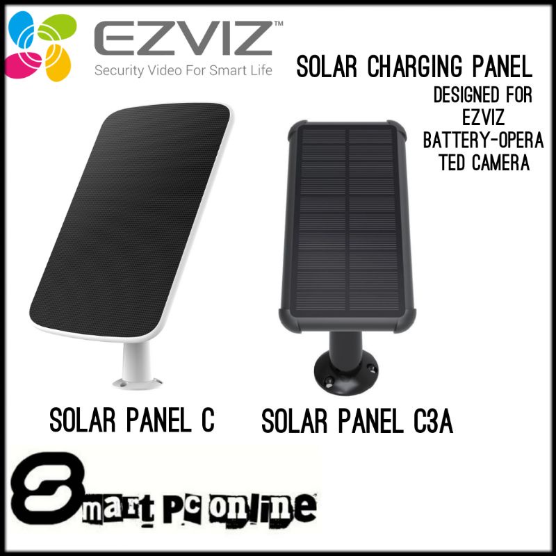 Ezviz Solar Panel Charging Panel -C -C3A, Compatible BC1 B1/B2/B3 / C3A ...