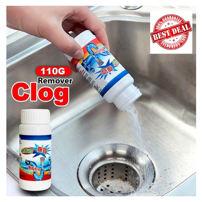 Clog Remover Drain Pipe Basin Cleaner Clogged Drainage Remover Powder ...