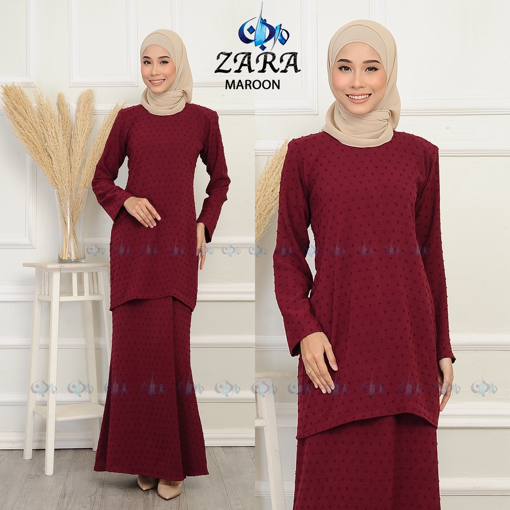 CLEARANCE KURUNG RAYA ZARA EMBROIDERY VIRAL MC120 | Shopee Malaysia