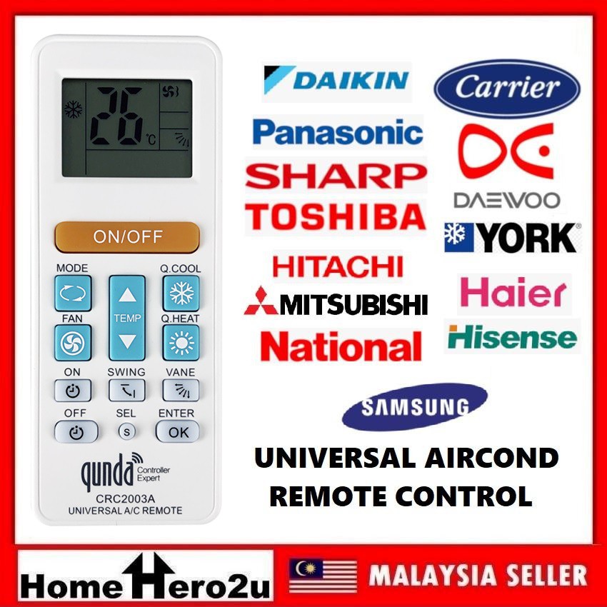 Qunda CRC-2003A Universal Air Conditioner Remote Control IHandy ...