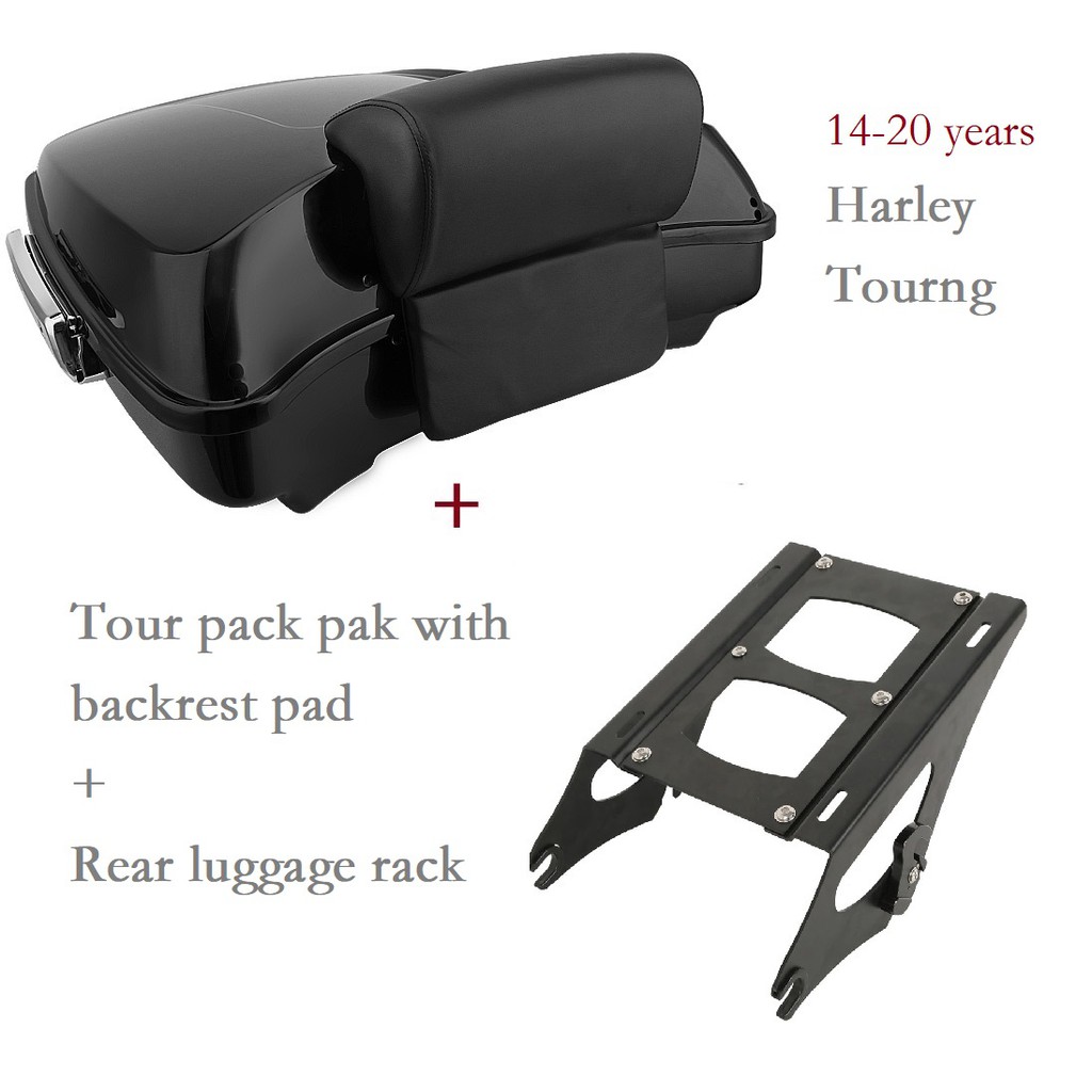Motorcycle Razor Tour Pack Pak Top Tail Boxes Trunk with rear Luggage ...