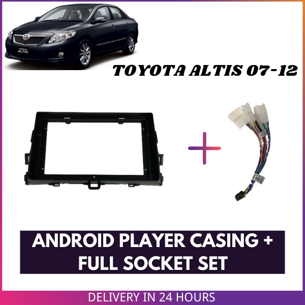 Android Player Casing 9" Toyota Corolla Altis 2007-2013 ( with Full ...