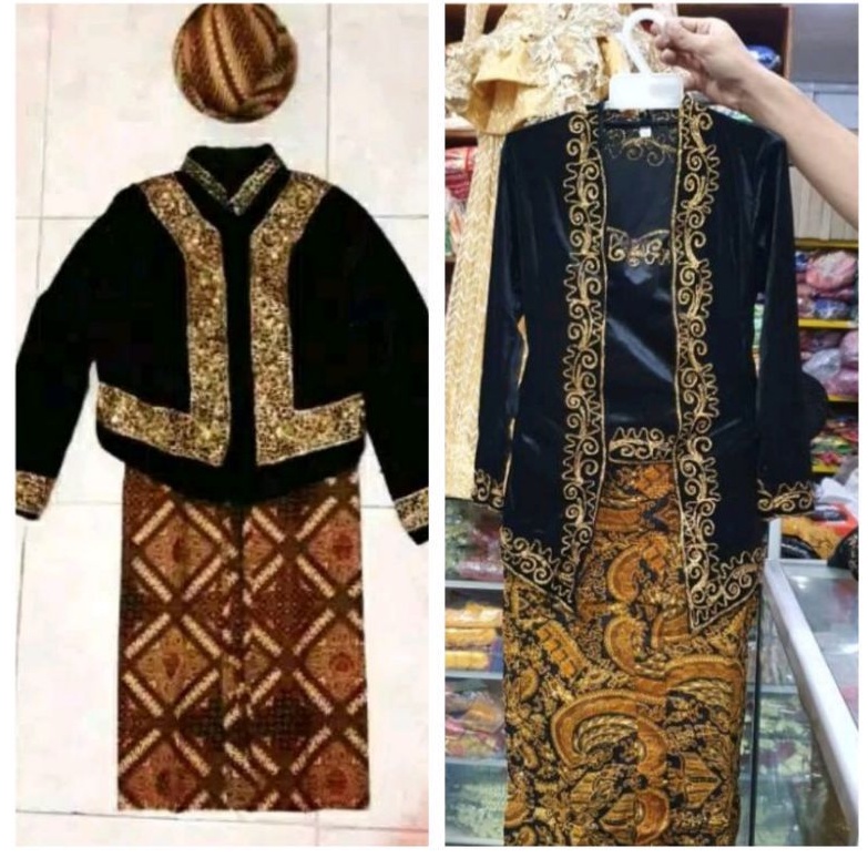 Javanese Traditional Children's Velvet Kebaya Kindergarten & Elementary ...