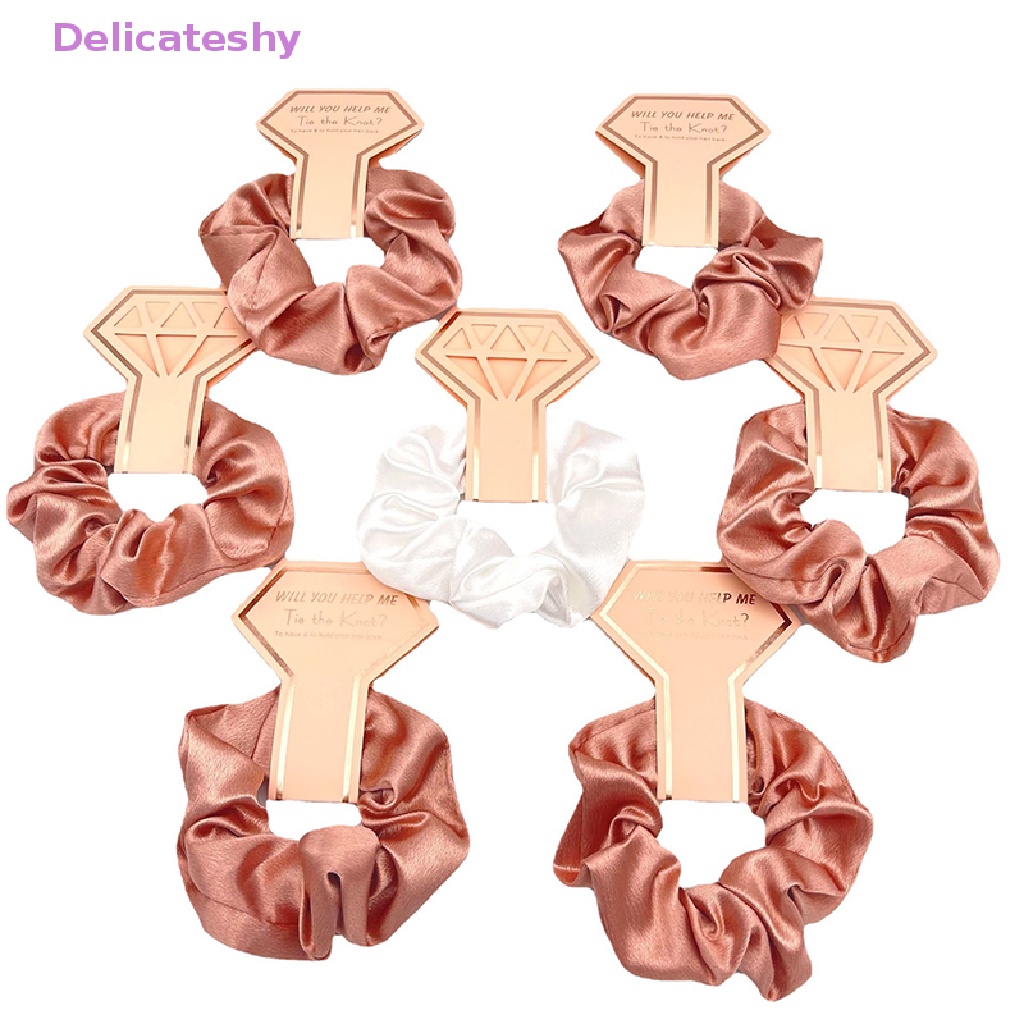 Delicateshy 1Pcs Bridesmaid Gift Hair Scrunchies Team Bride To Be ...