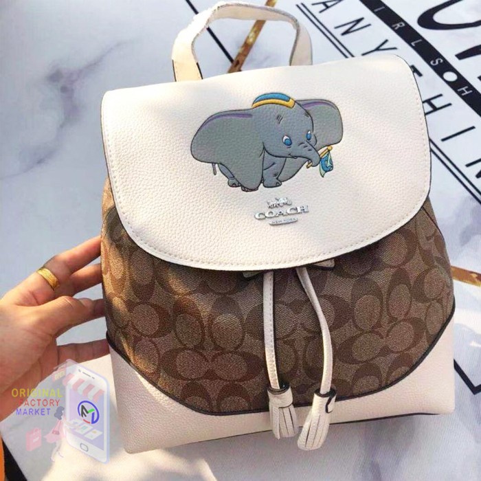 Coach Bag 91121 DISNEY Elle Backpack In Signature Canvas With Dumbo ...