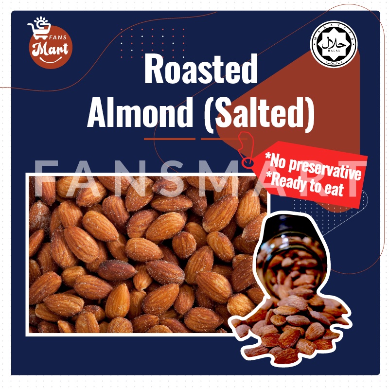 Roasted [salted] Almond Nuts / Badam (250g/1kg) | Shopee Malaysia