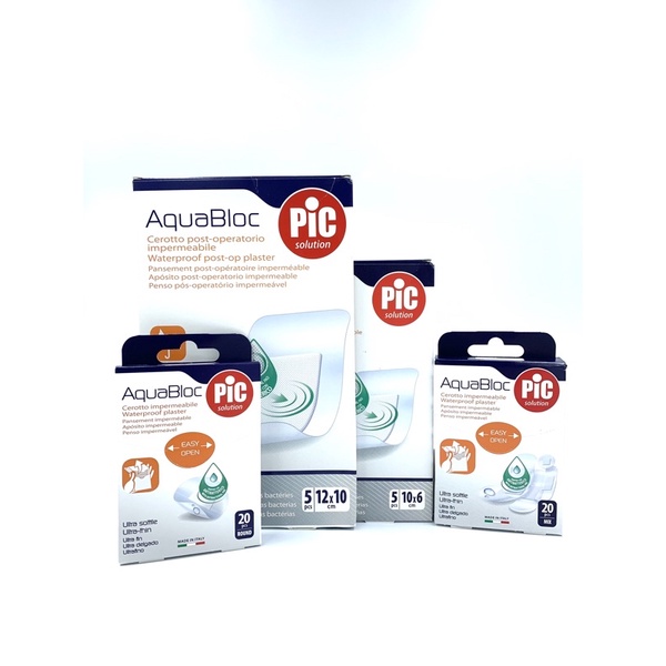 PIC SOLUTION AquaBloc Waterproof Strip Plaster (Assorted Size) | Shopee ...