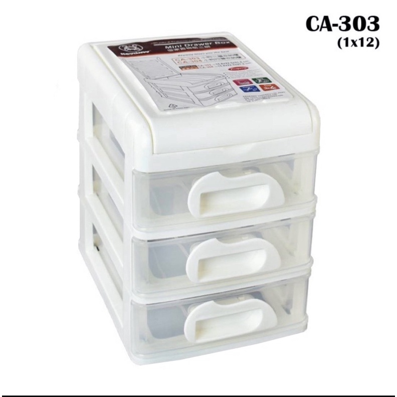 Keyway Model CA-303 3-Piece Drawer Box Can Open The Top Lid. | Shopee ...